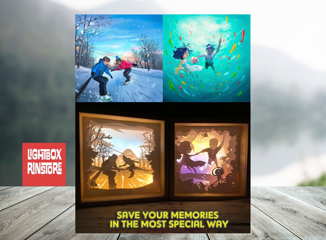 Personalized Paper Light Box Design. Night Light as Gift - Etsy