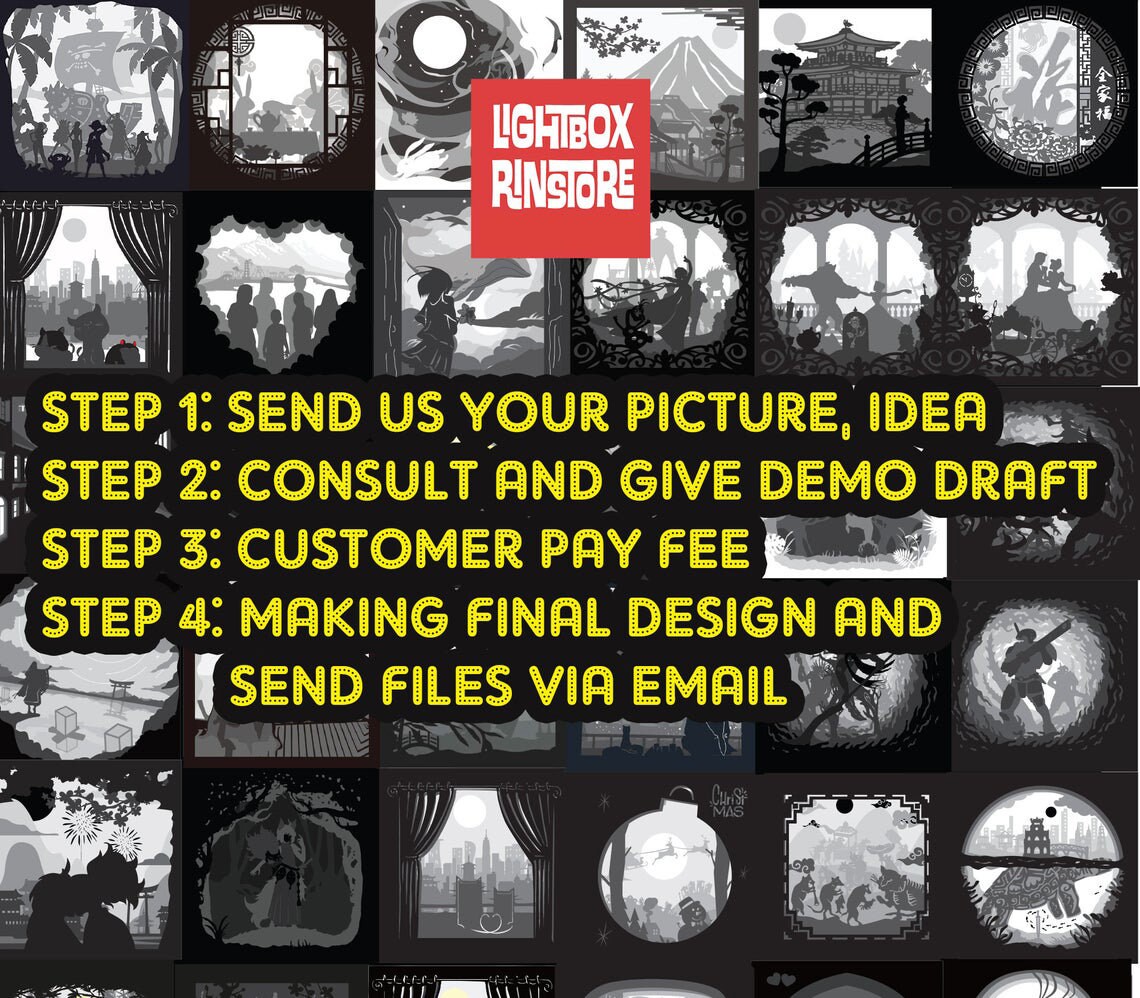 Personalized Paper Light Box Design. Night Light as Gift - Etsy