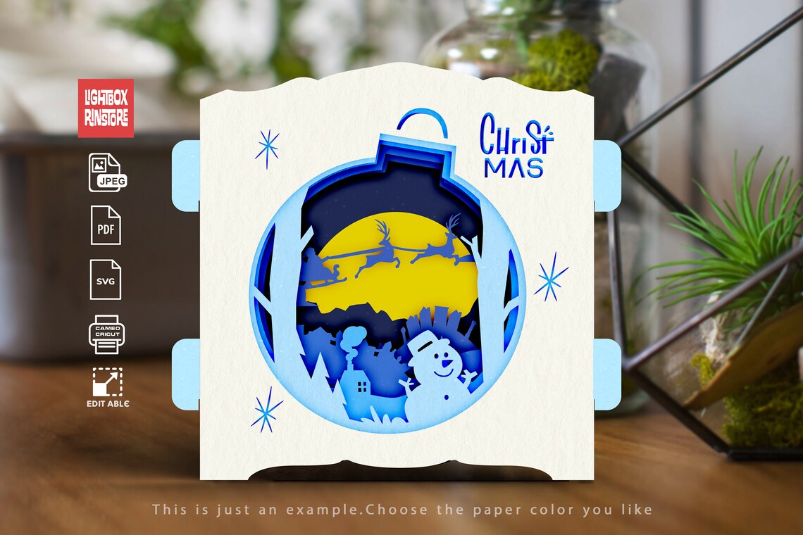 Christmas 3D Pop up Card Template SVG 3D Pop up Card - Etsy