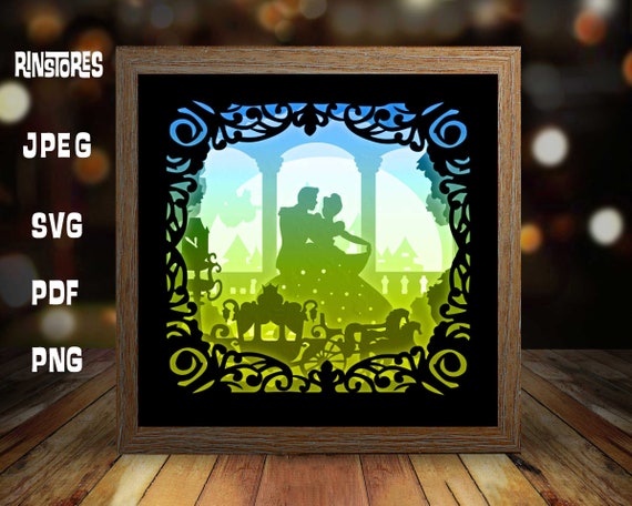 Fairy Tale Princess Paper Light Box Template Shadow Box | Etsy