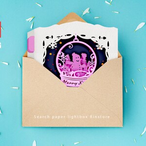 Snow Man in Snow Globe Pop up Card SVG Template, 3D Pop up Card ...