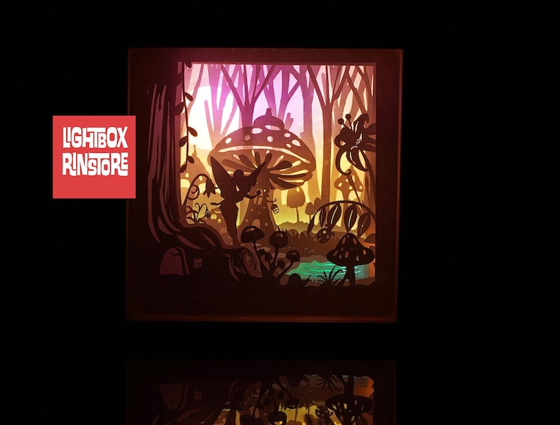 Fairy Tale Paper Light Box Template Shadow Box Template - Etsy