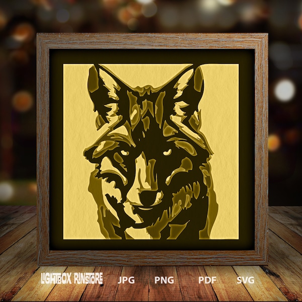 Wolf Shadow Box - Etsy