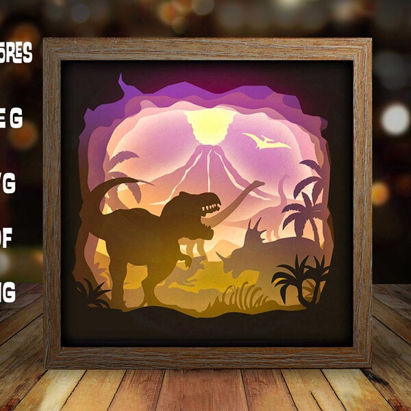 Dinosaur Shadow Box - Etsy