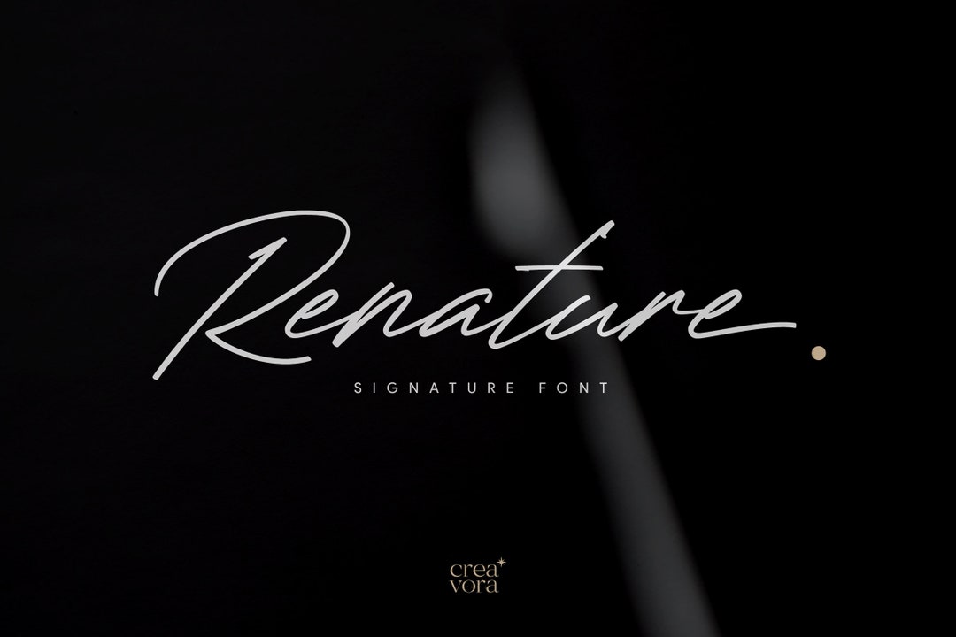 Renature - Signature Font, Procreate Font, Silhouette Font, Wedding ...