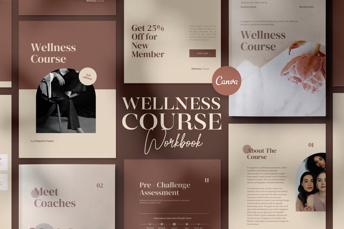Wellness Course Workbook Workbook Template Ecourse - Etsy
