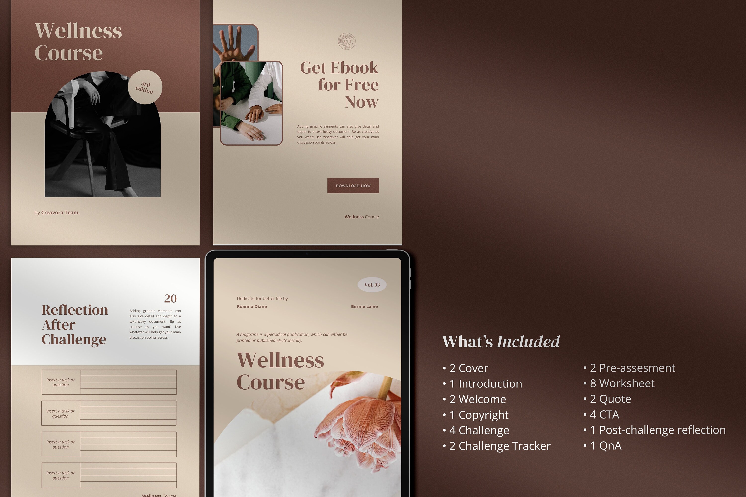 Wellness Course Workbook Workbook Template eCourse | Etsy