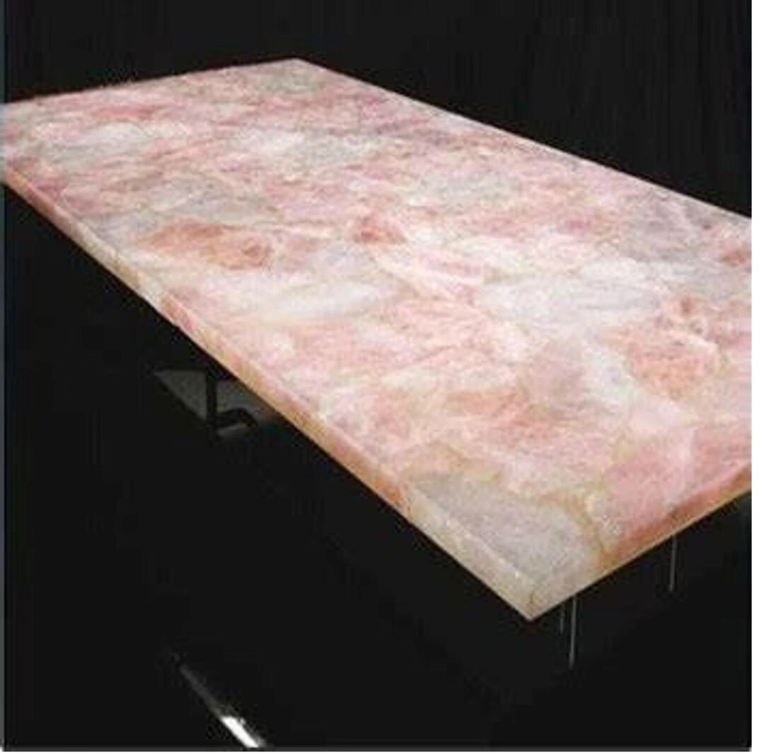 Rose Quartz Kitchen Slab Dining Table Top Office Desk Dine Hallway ...