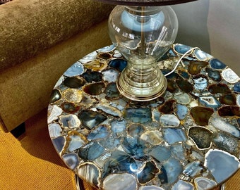 Stunning Agate Stone Coffee Table Handmade Furniture Agate Gemstone ...