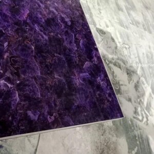 Purple Amethyst Gemstone Dining Table Top Kitchen Slab Countertop ...