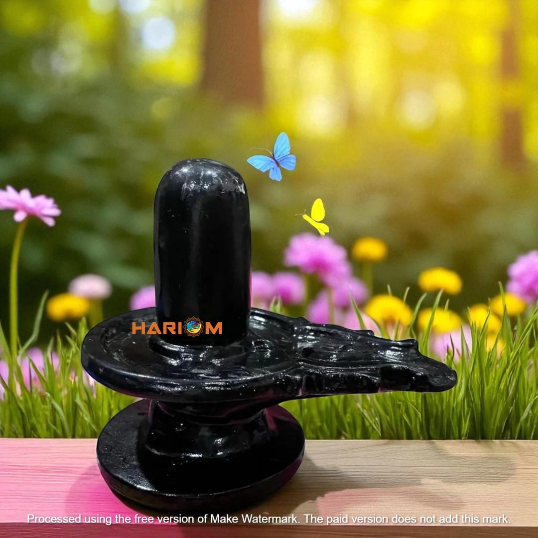 12" Black Marble Shivling Statue | Handmade Lord Shiva Lingam Idol for ...