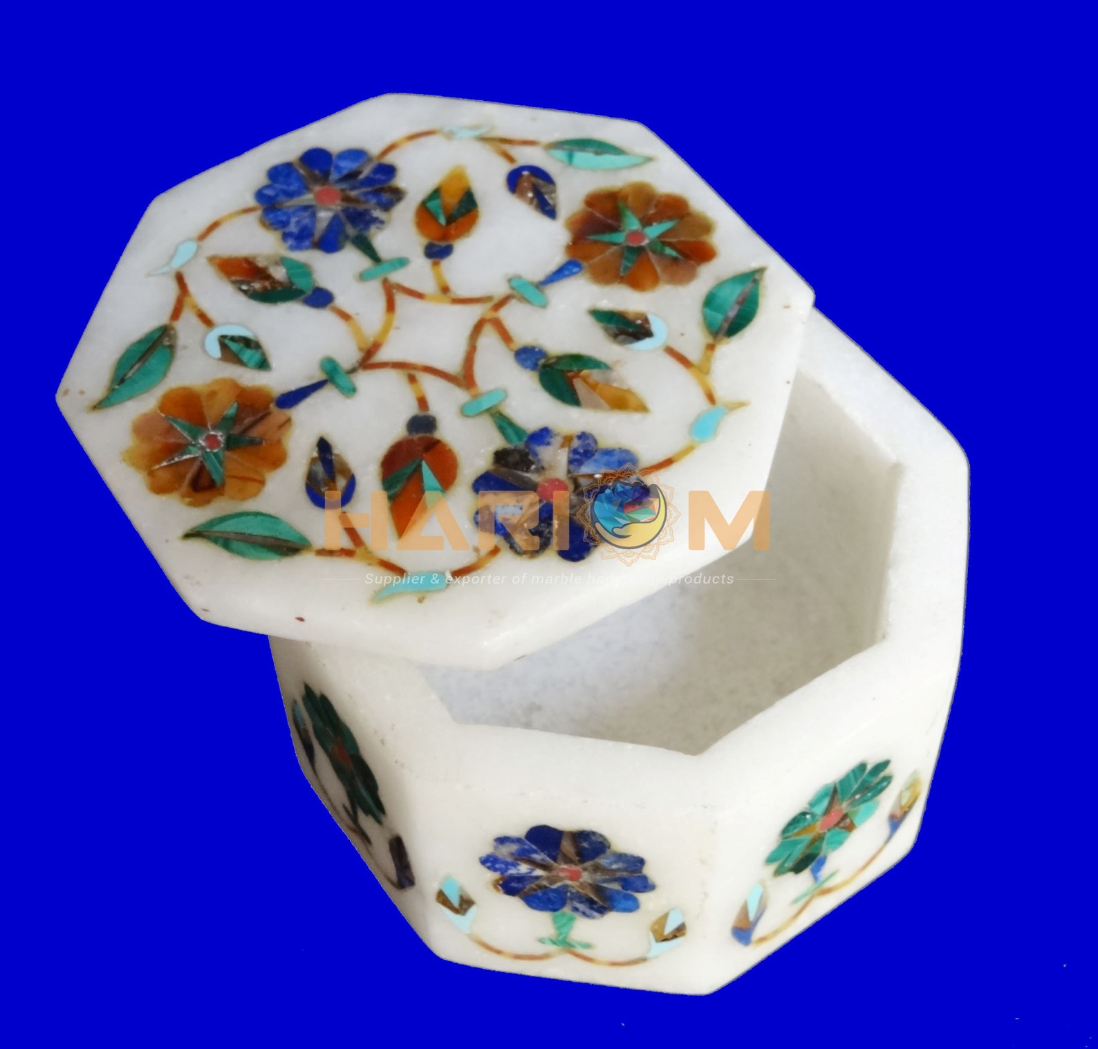 3x3 White Marble Jewelry Box Multi Stones Floral - Etsy