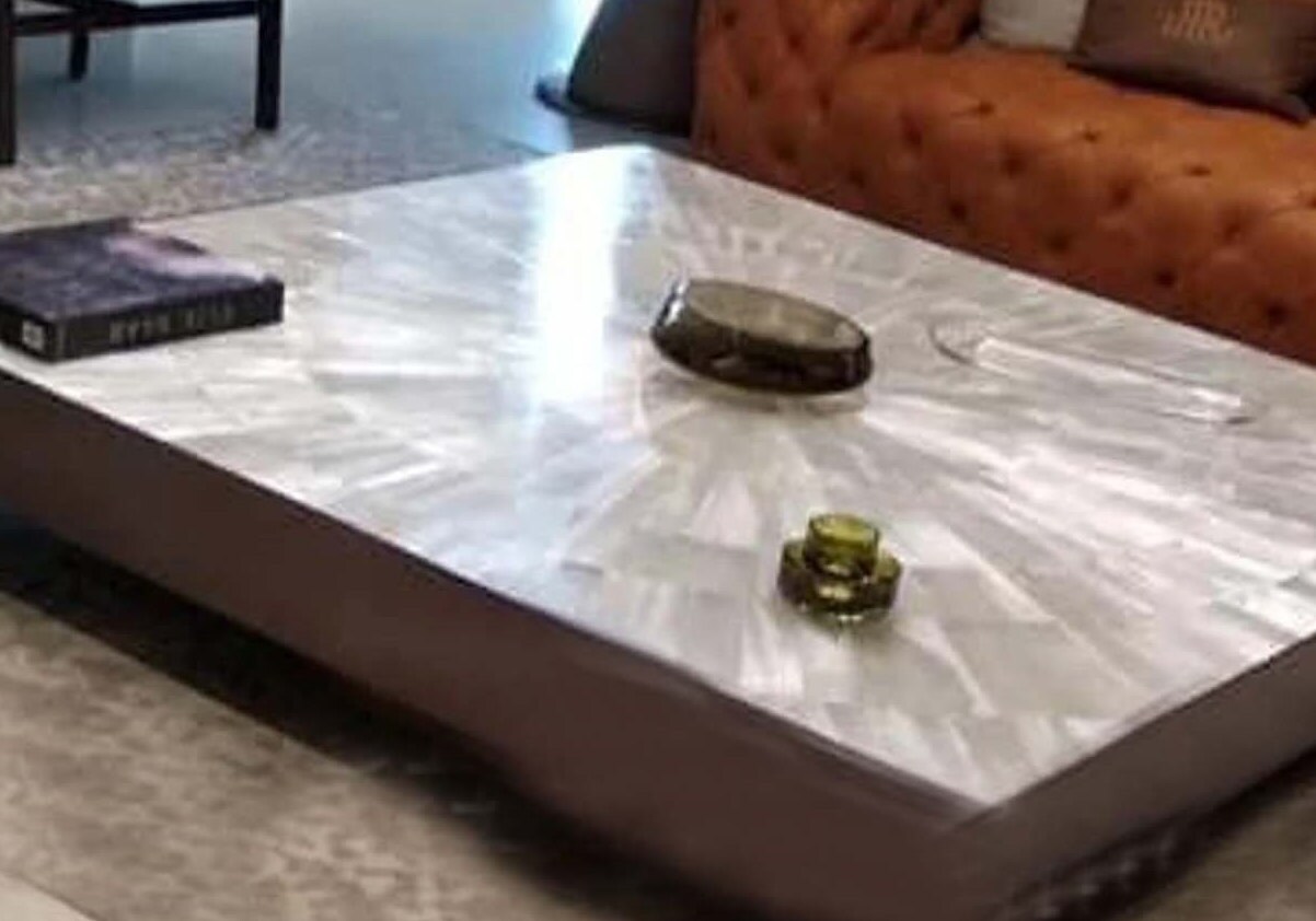 Selenite Stone Conference Table Top Decor Custom Made Order - Etsy