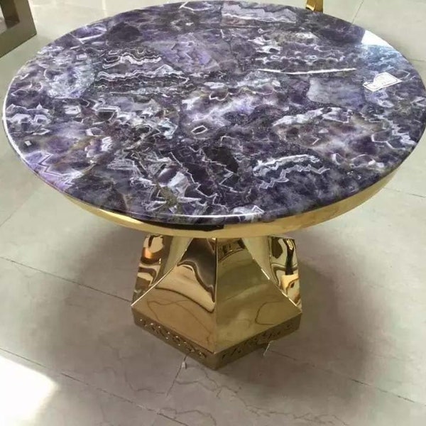 Amethyst Crystal Coffee Table - Etsy