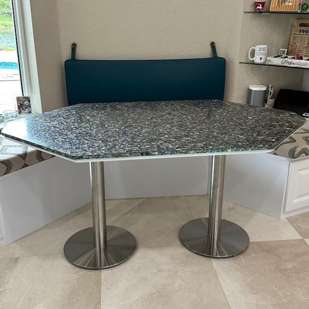 Random Abalone Shell Dining Table Top Mosaic Inlay Arts Handmade ...