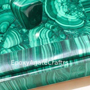 6"x4"x2" Rectangle Green Malachite Stone Jewelry Storage Box Premium ...