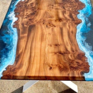 Ocean Blue Epoxy Resin Table Customized Dining Table Top Counter Desk ...