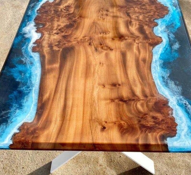 Ocean Blue Epoxy Resin Table Customized Dining Table Top Counter Desk ...
