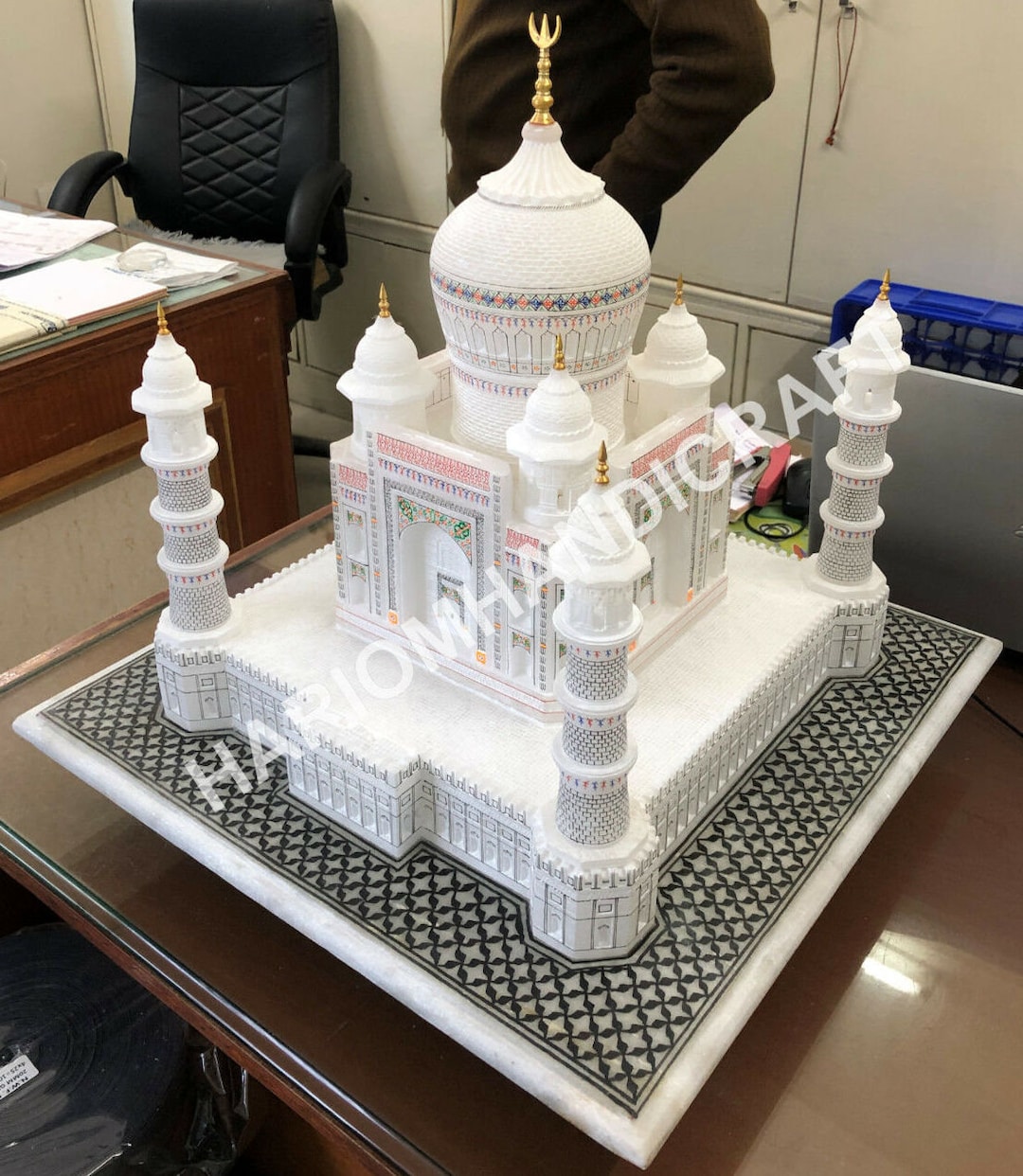 Unique Handcrafted White Marble Taj Mahal Replica - Fine Art Gift ...