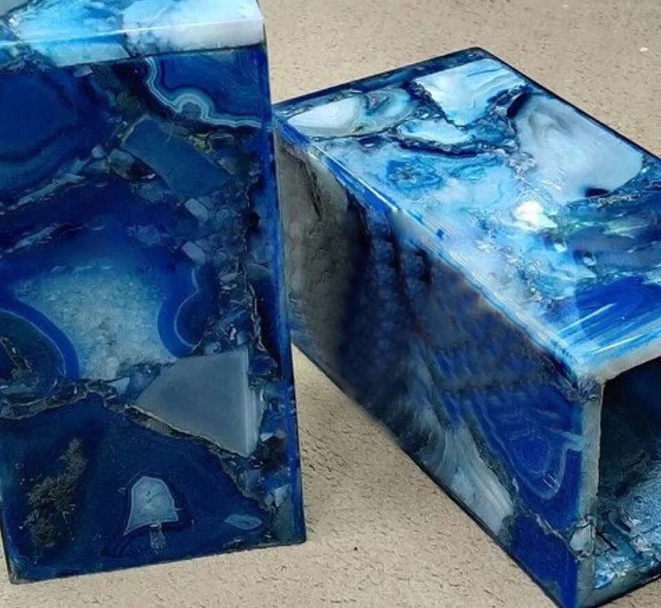 Agate Table Lamp, Handcrafted Natural Stone Lamp, Unique Home Lighting ...