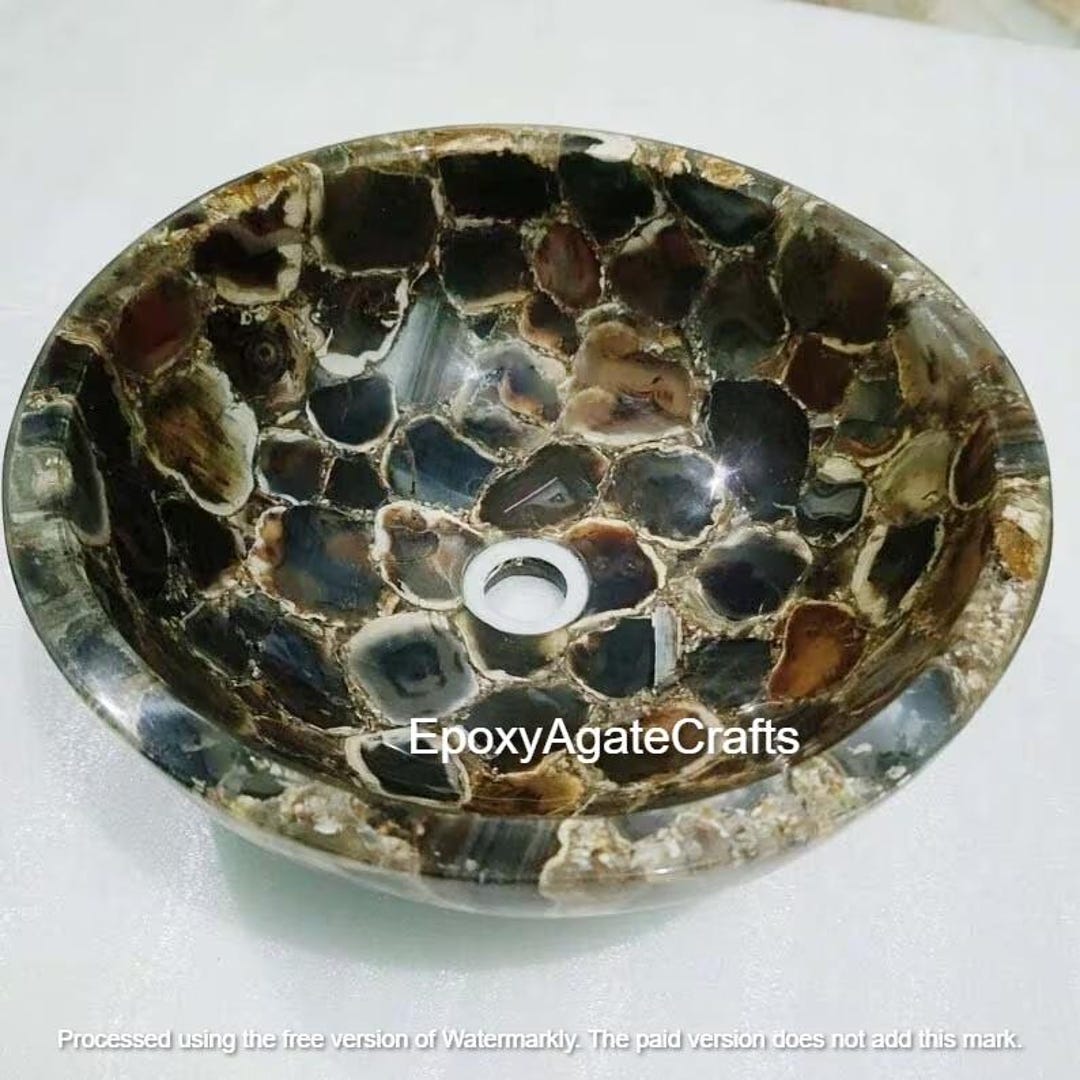 Agate Stone Sink a Unique Bathroom Vanities Plumbing and Home ...