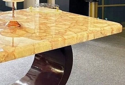 Elegant Quartz Top Dining Table Entryway Countertop Kitchen Slab ...