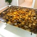 Round Transparent Epoxy Resin Wooden Coffee Table Mid Century Modern ...