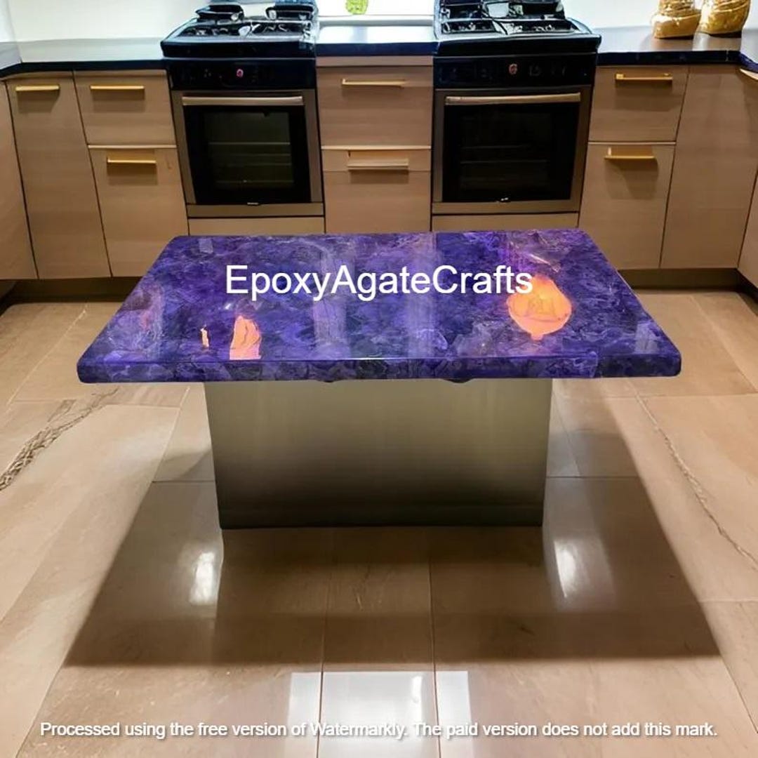 Handmade Purple Amethyst Stone Table Top: Healing Crystal Decor - Etsy