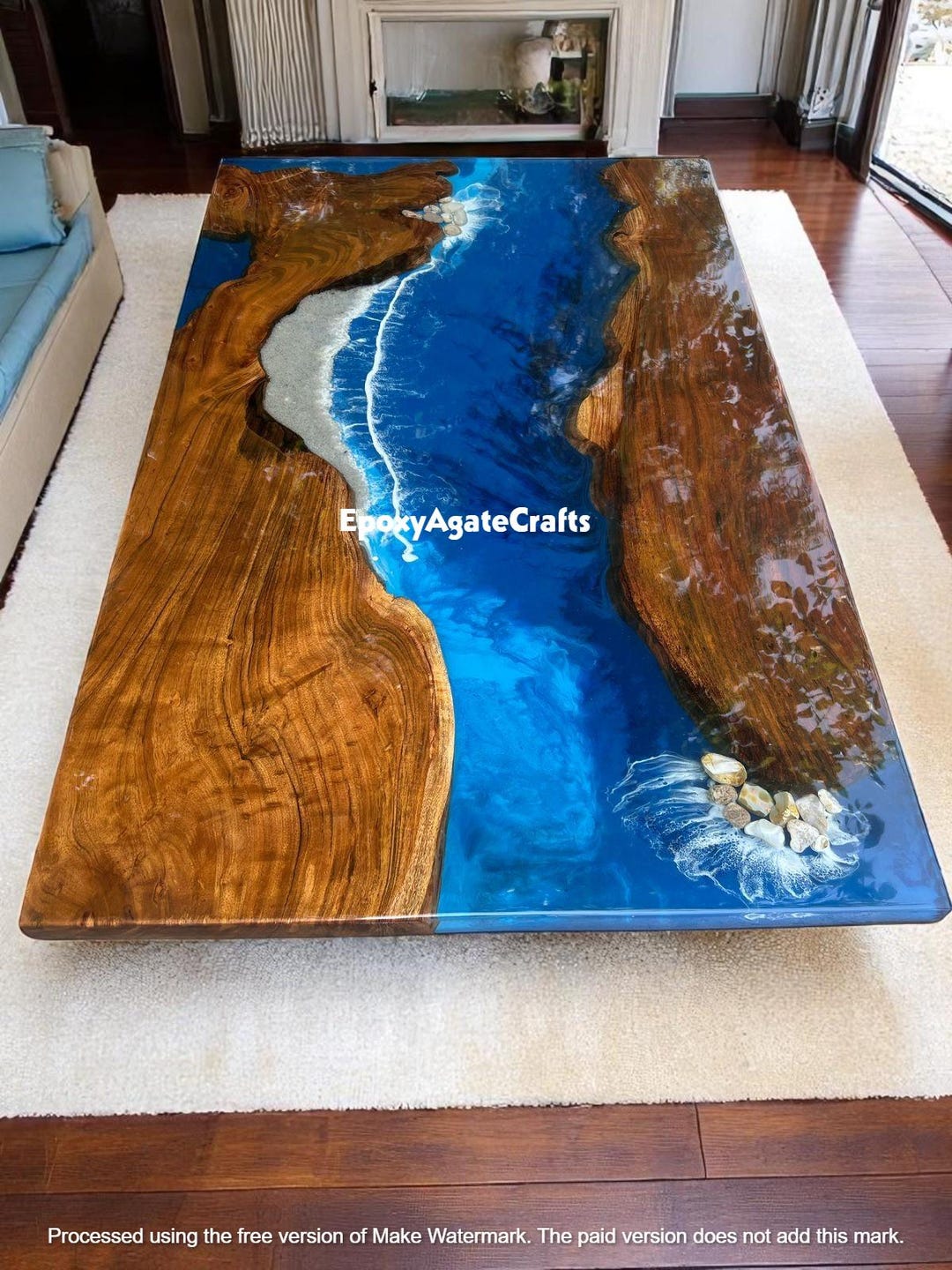 Ocean Wave River Beach Ocean Wave Dining Center Sofa Table Top Kitchen ...