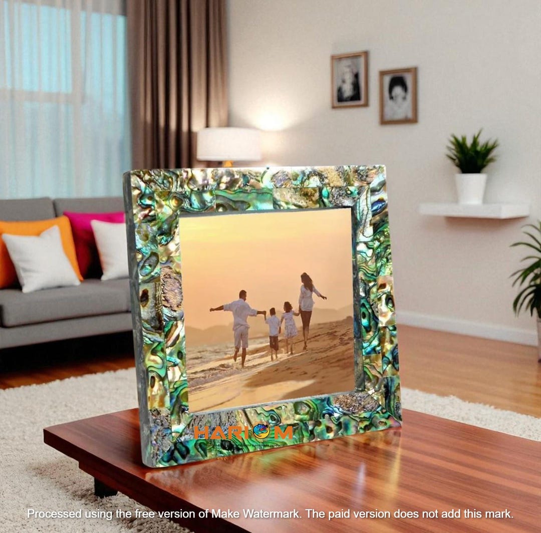 Abalone Shell Inlay Photo Frame: Handmade Marble Picture Frame - Etsy