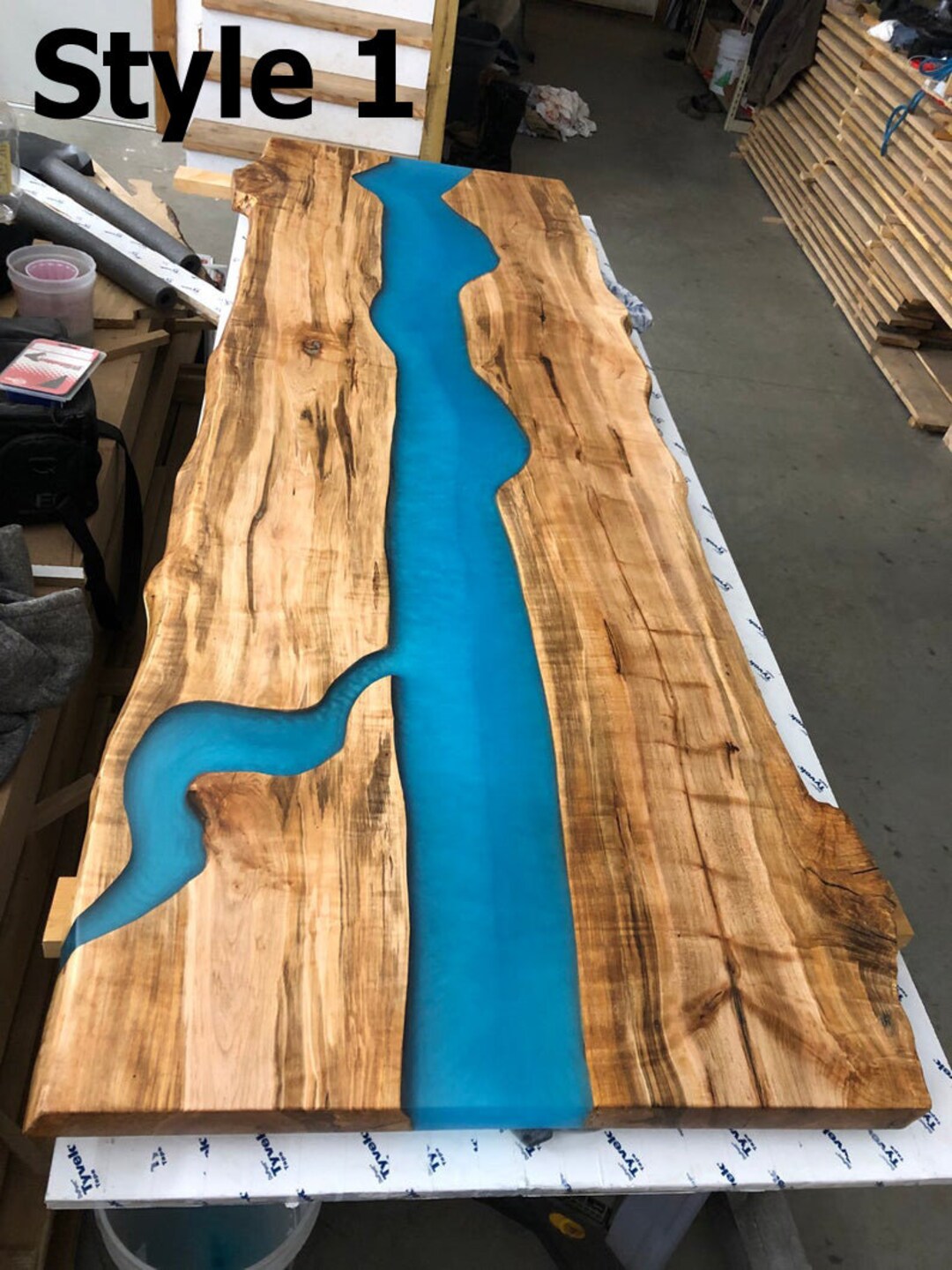 Blue Epoxy Resin Table Resin Dining Table Wooden Epoxy Resin - Etsy