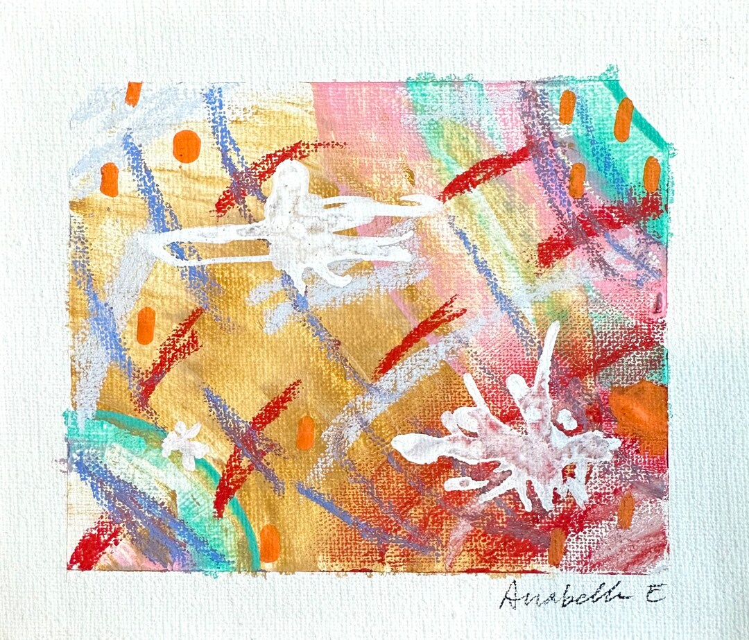 Scribbles No.1 || Mini Paintings - Etsy