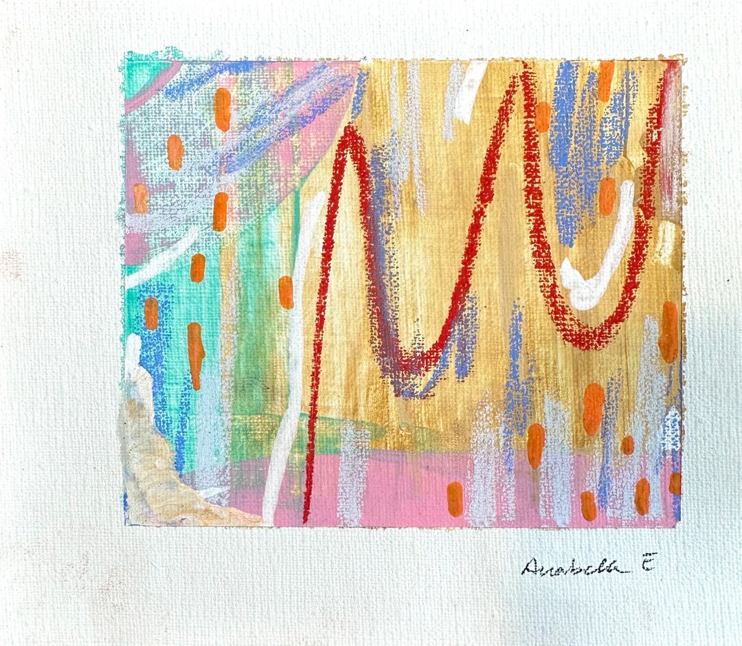 Scribbles No.3 || Mini Paintings - Etsy