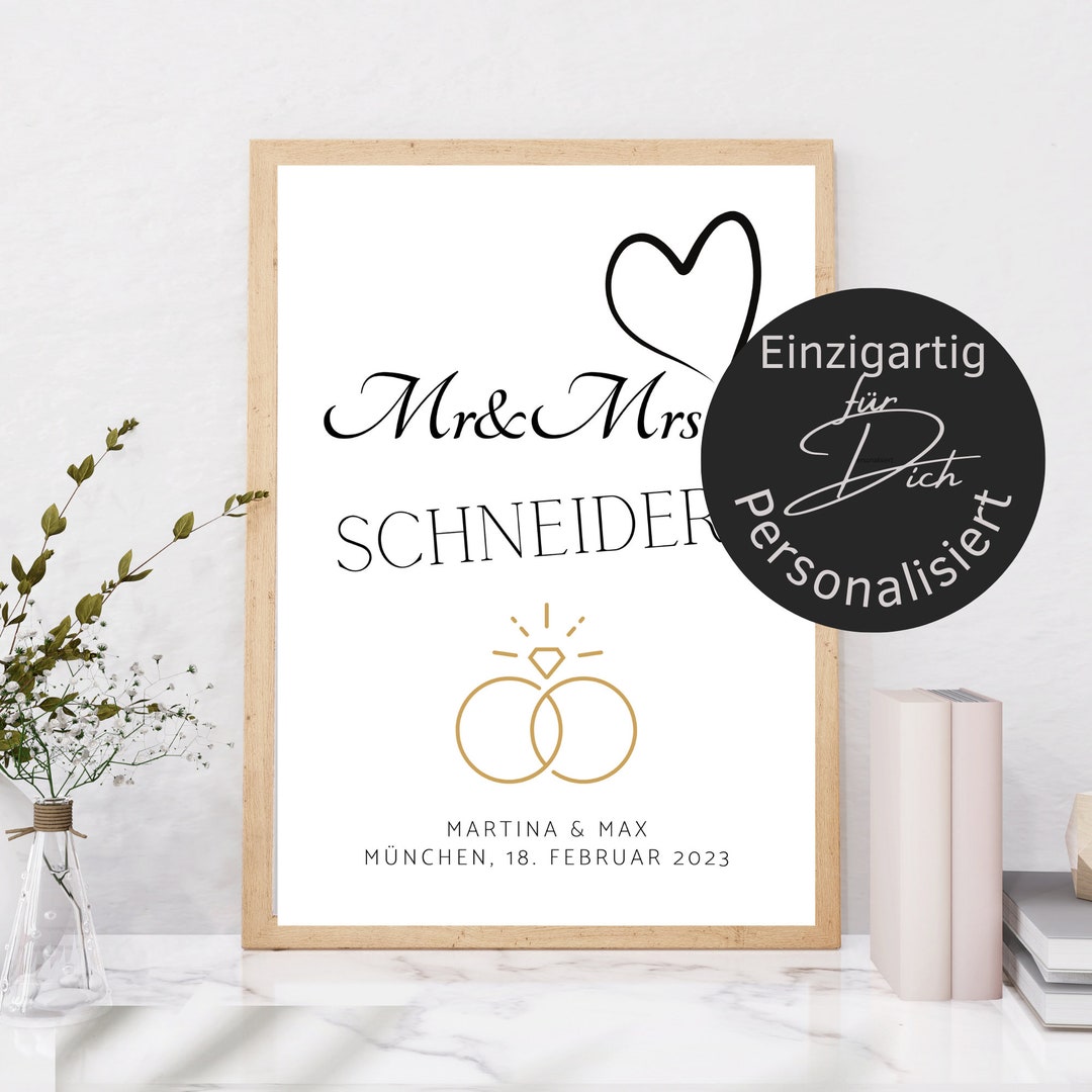 Personalized Wedding Gift | Poster Bridal Couple Wedding Gift 2024 ...