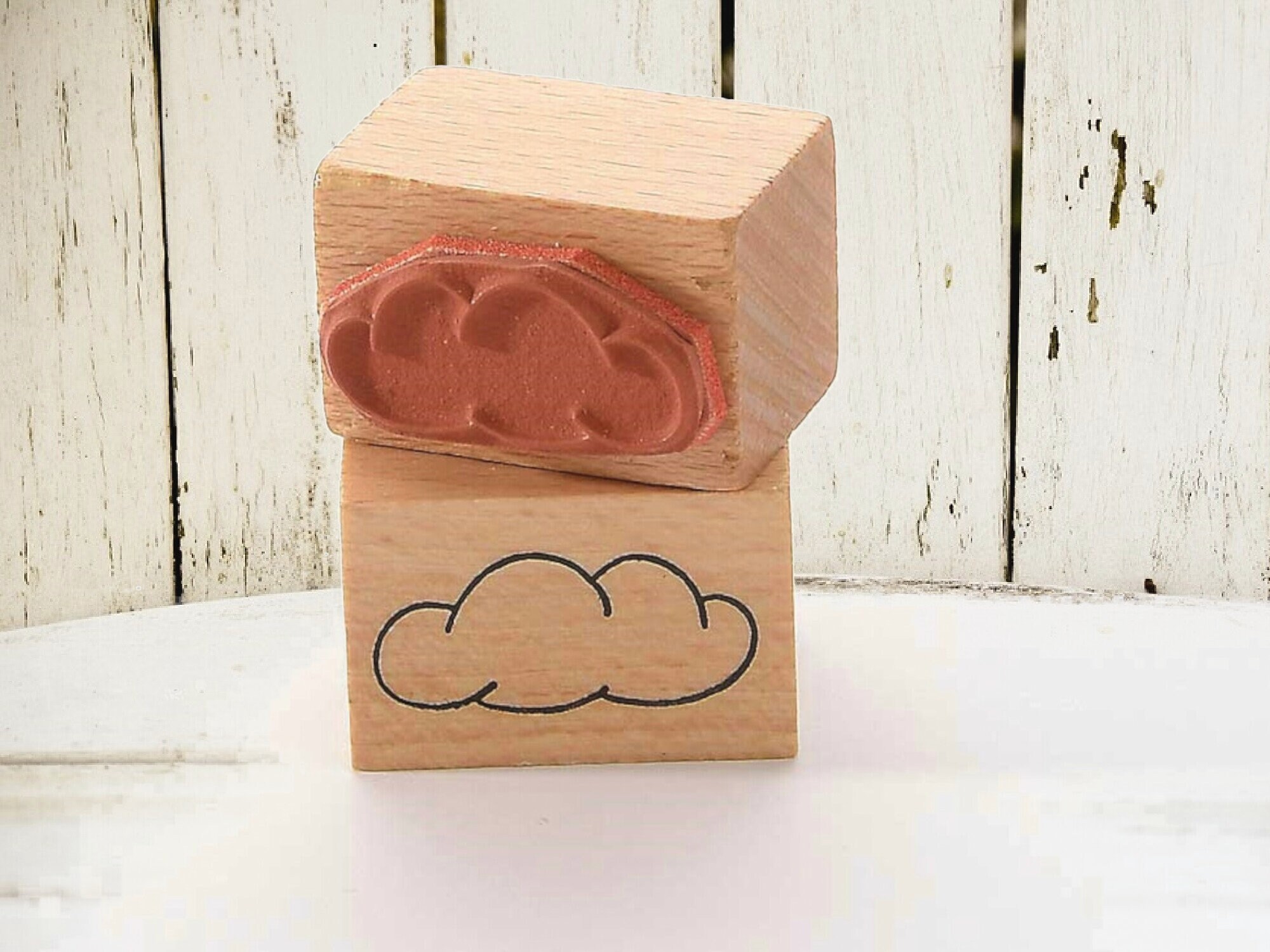 Coloring Sky Cloud Wood Mounted Rubber Stamp Paper, Party & Kids Craft ...