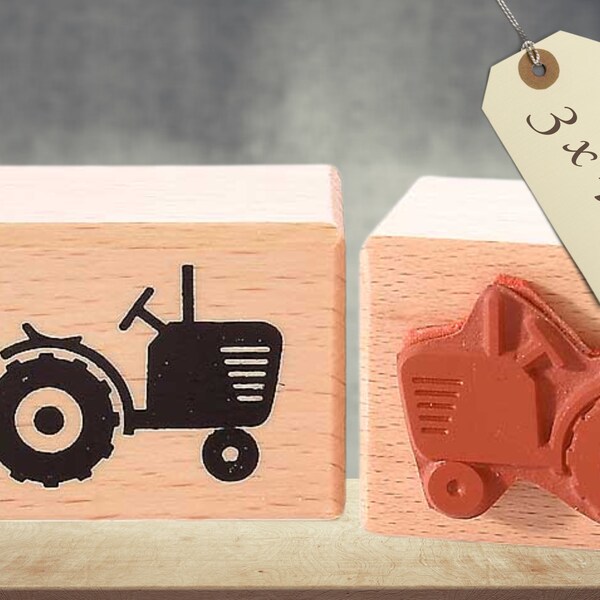 Tractor Rubber Stamp - Etsy