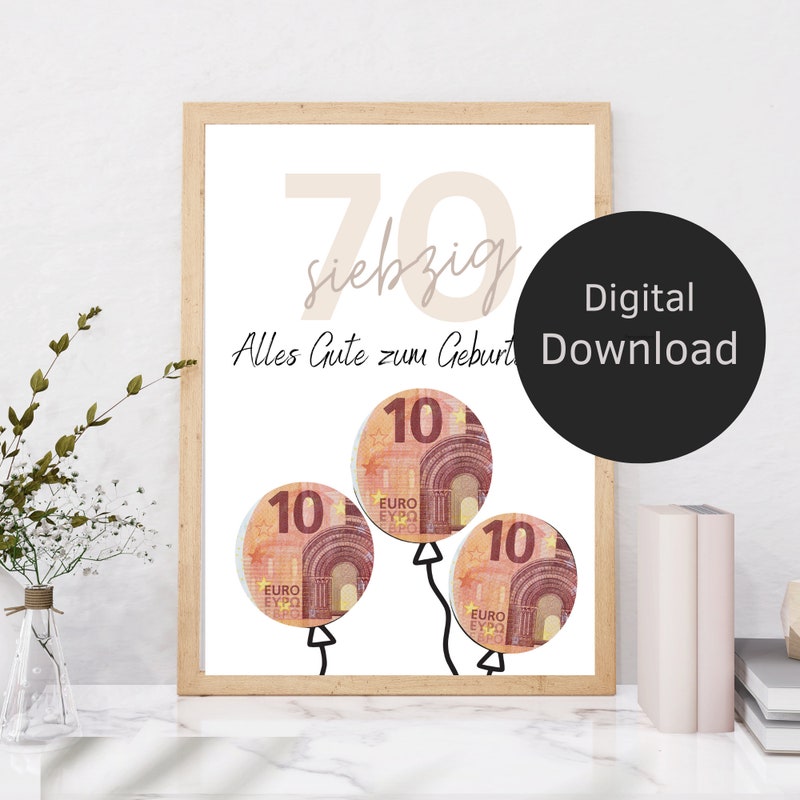 Geldgeschenk 70. geburtstag mann - Etsy.de