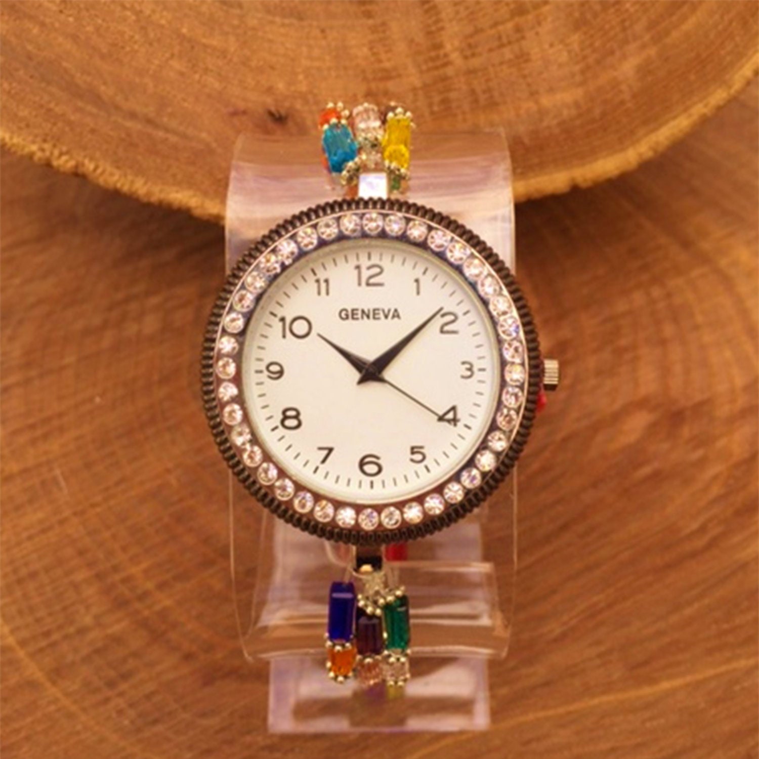 Vibrant Colorful Glass Bead Watch, Rectangular Beads, Great Gift Idea ...