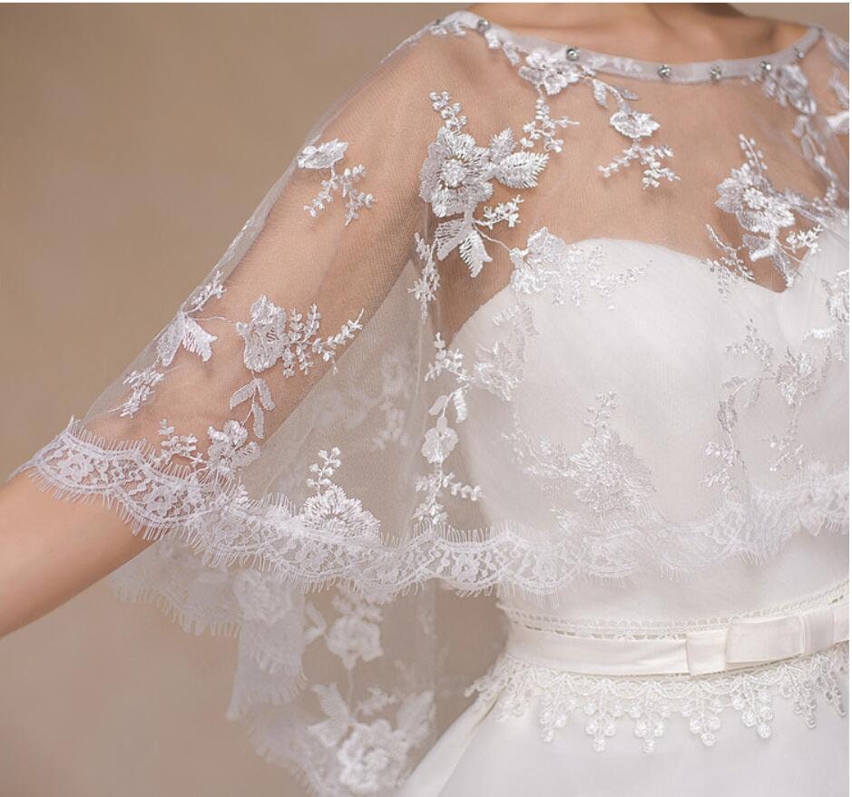 Handfinished Ivory Bridal Lace Wedding Poncho Shawl Capelet - Etsy UK