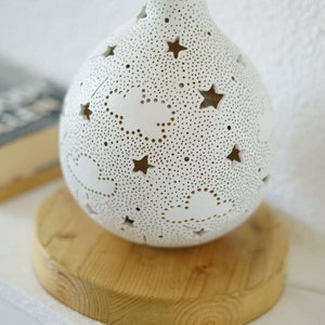 STARS Gourd Lamp, Handcrafted Lamp, Personalized Gift, Stars Lamp, Kids ...