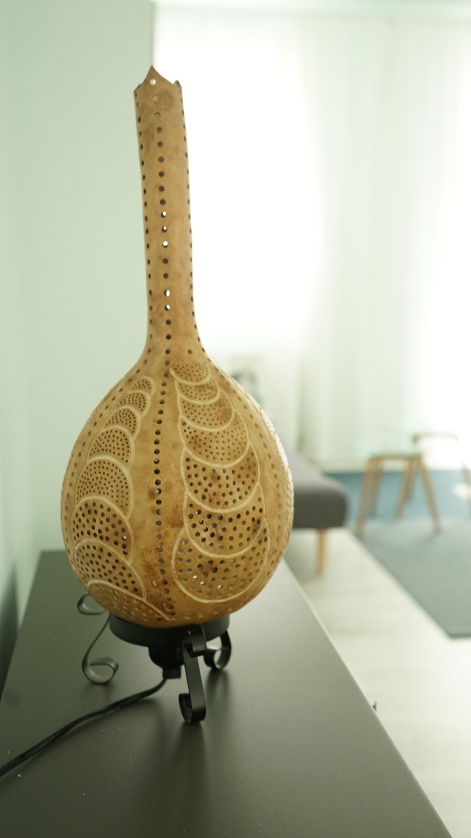 Gourd Lamp Gourd Lamp Decorative Lamp Handmade Lamp - Etsy