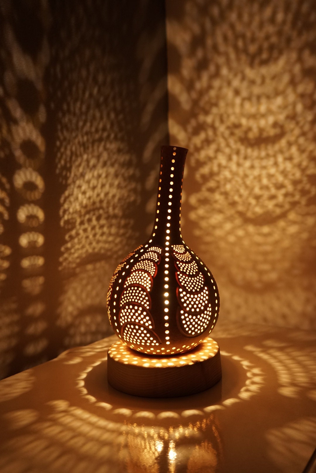 Gourd Lamp Gourd Lamp Decorative Lamp Handmade Lamp - Etsy