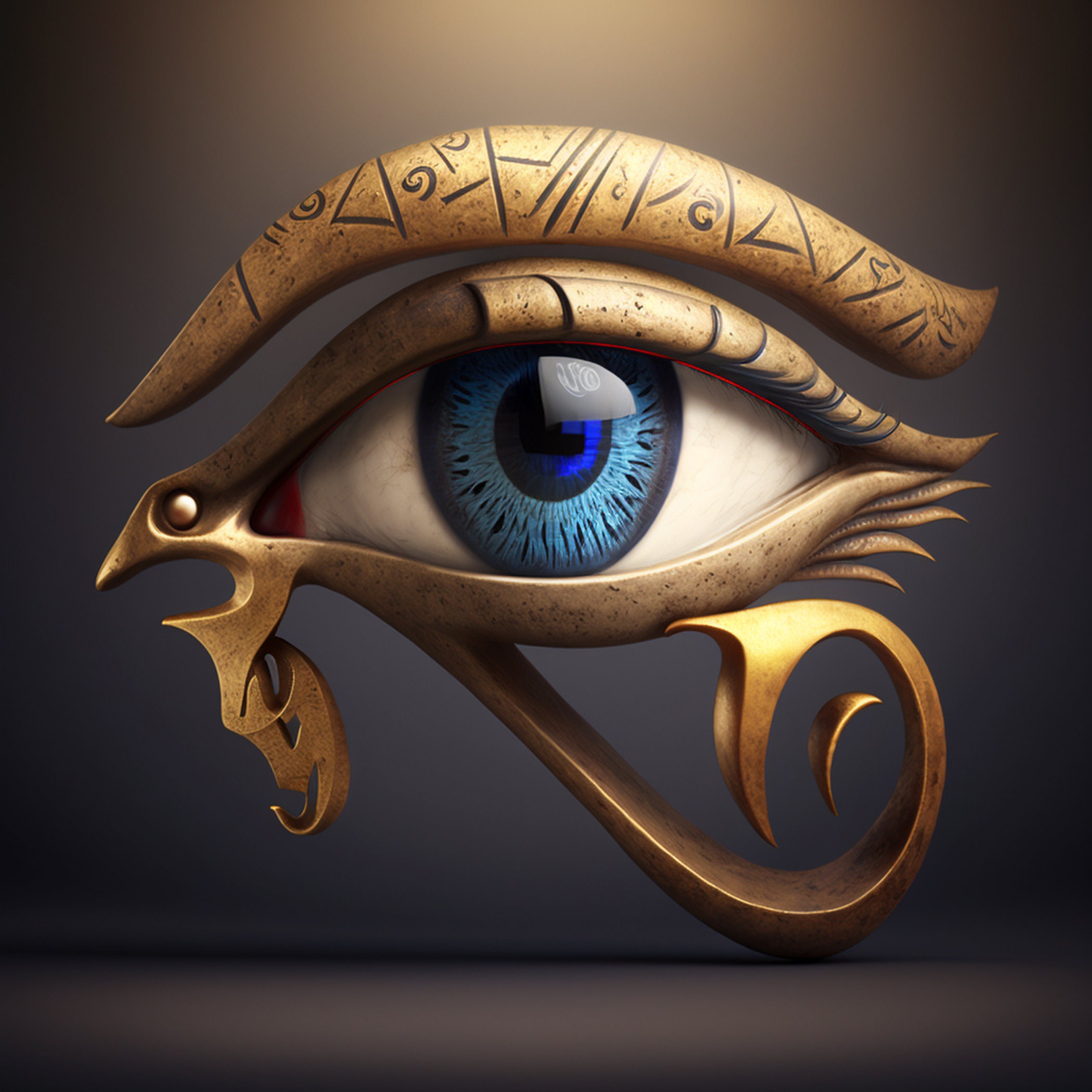 Golden Eye of Horus - Etsy