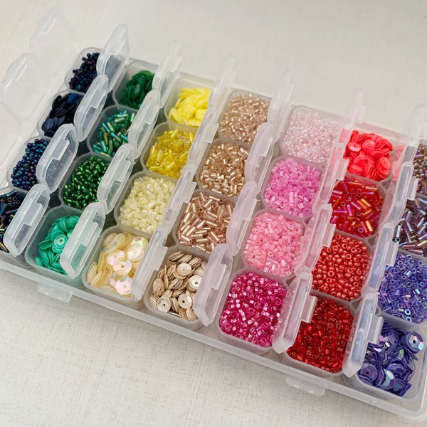 Sequins Glass Beads - Etsy
