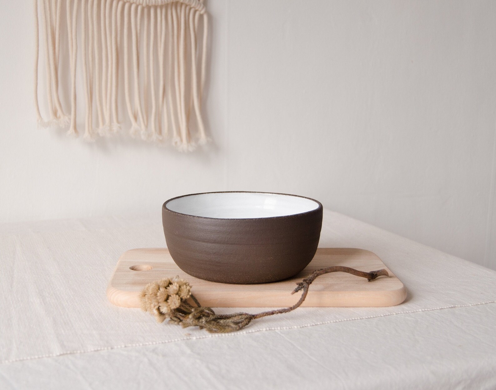 Dinnerware Set, Pottery Dinner Set of 3, Ceramic Ramen Bowl Handmade ...