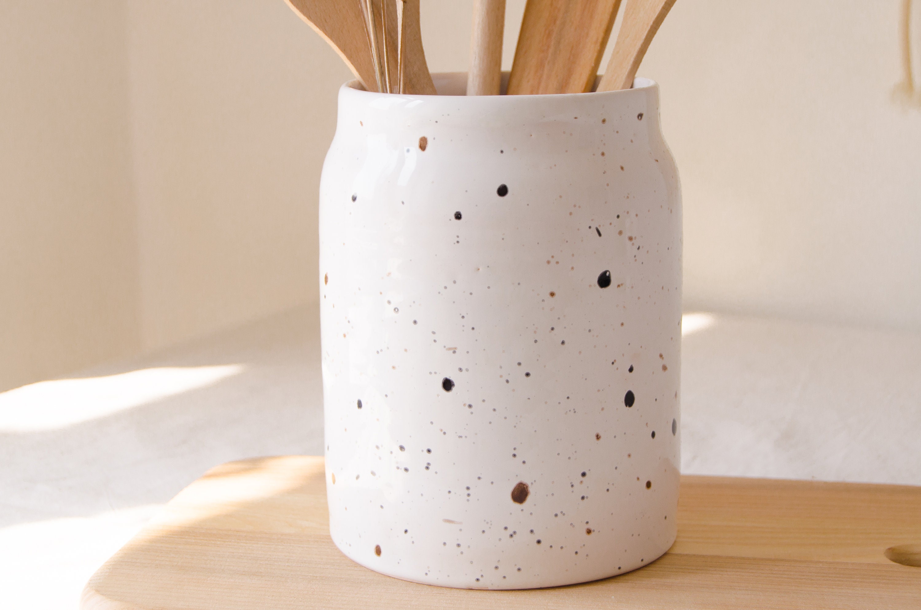 Utensil Holder Ceramic Utensil Holder Utensil Crock Kitchen - Etsy