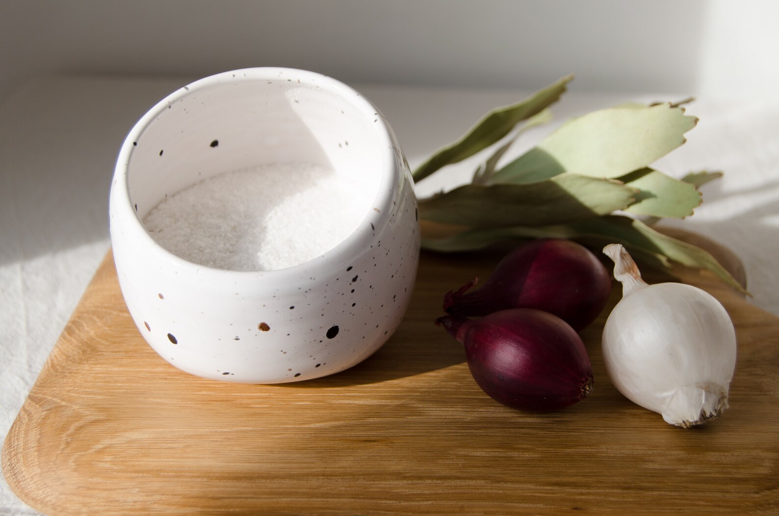 Utensil Holder, Salt Cellar and Match Striker, Set of 3, Ceramic ...