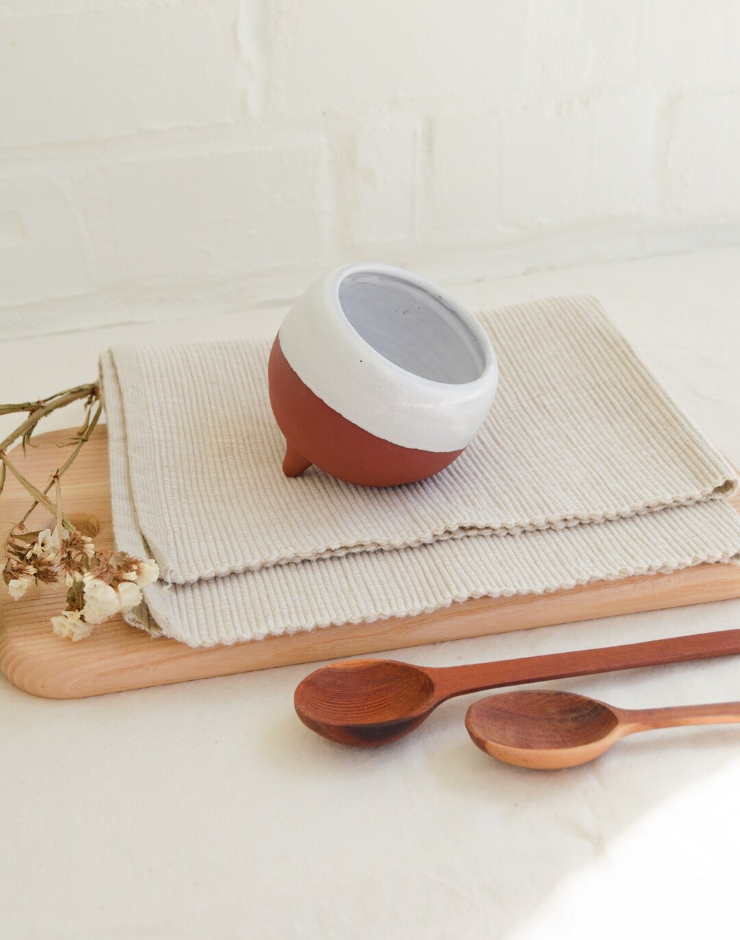Christmas Gift Salt Pig, Housewarming Gift, Salt Cellar, Terracotta ...