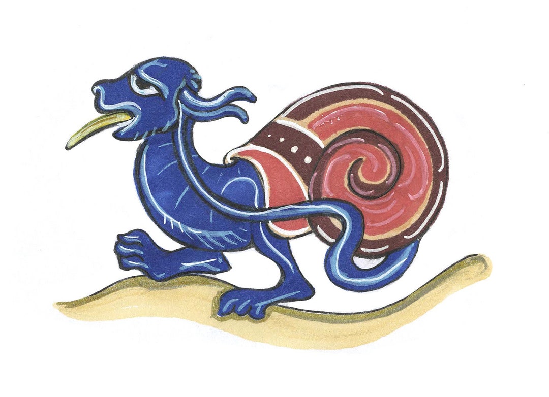 Draw Medieval Snails - a One Page Folding Zine - Etsy