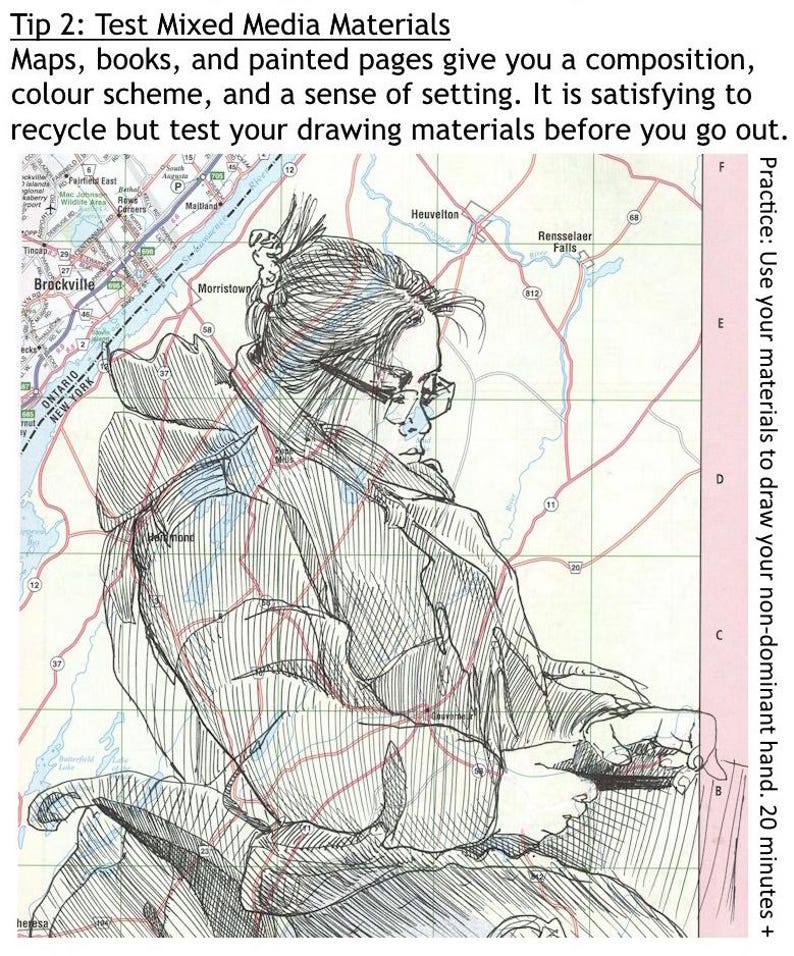 Drawing People in Public Spaces - Tips and Techniques - One Page ...